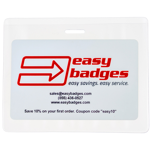 Clear Proximity Badge Holder - Horizontal - Pack of 100 - 153180 - Easy ...